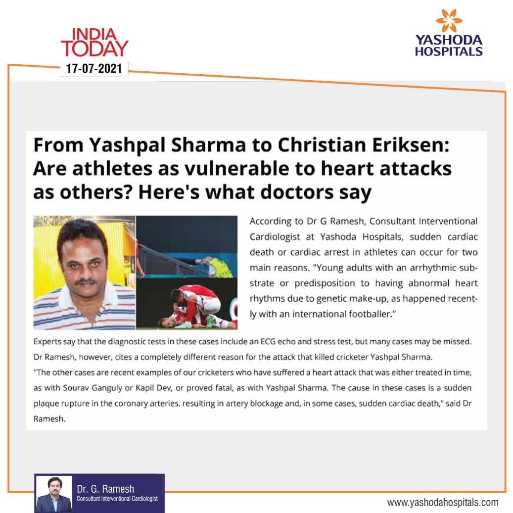 Are athletes as vulnerable to heart attack as others? - Dr. G. Ramesh ...