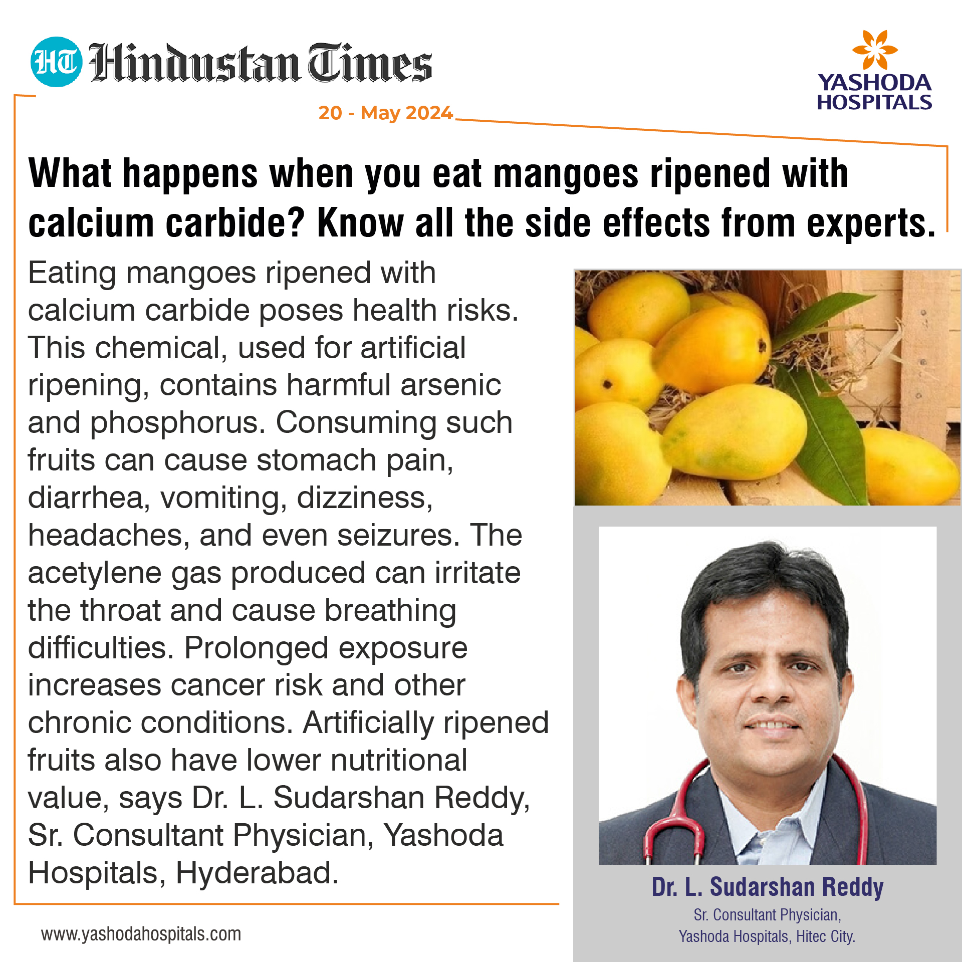 What happens when you eat mangoes ripened with calcium carbide? - Dr. L ...